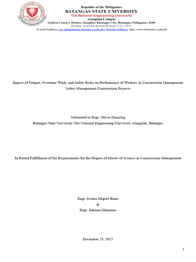 Buno & Dimaano Abstract | PDF | Safety | Occupational Safety And Health