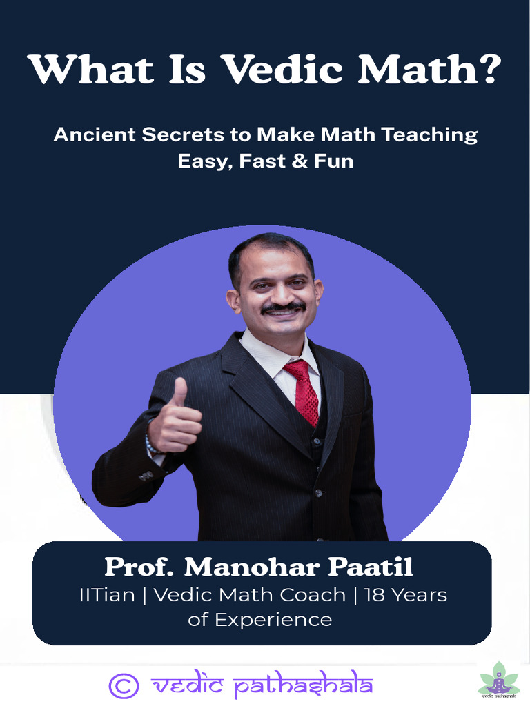 What is Vedic Math - 01 | PDF | Mathematics | Vedas
