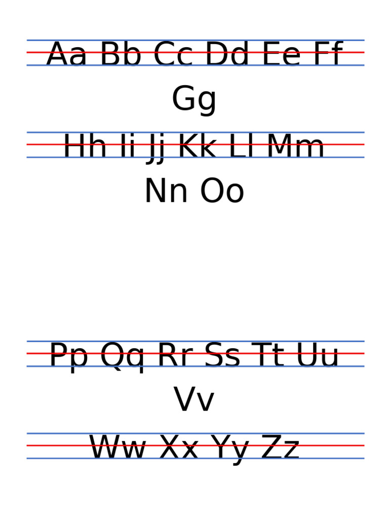 Aa BB CC DD Ee FF GG Three Lines | PDF