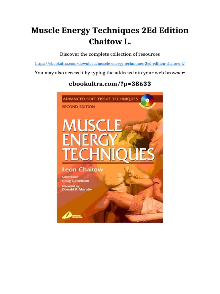 Muscle energy techniques 2ed Edition Chaitow L. Full Access | PDF ...