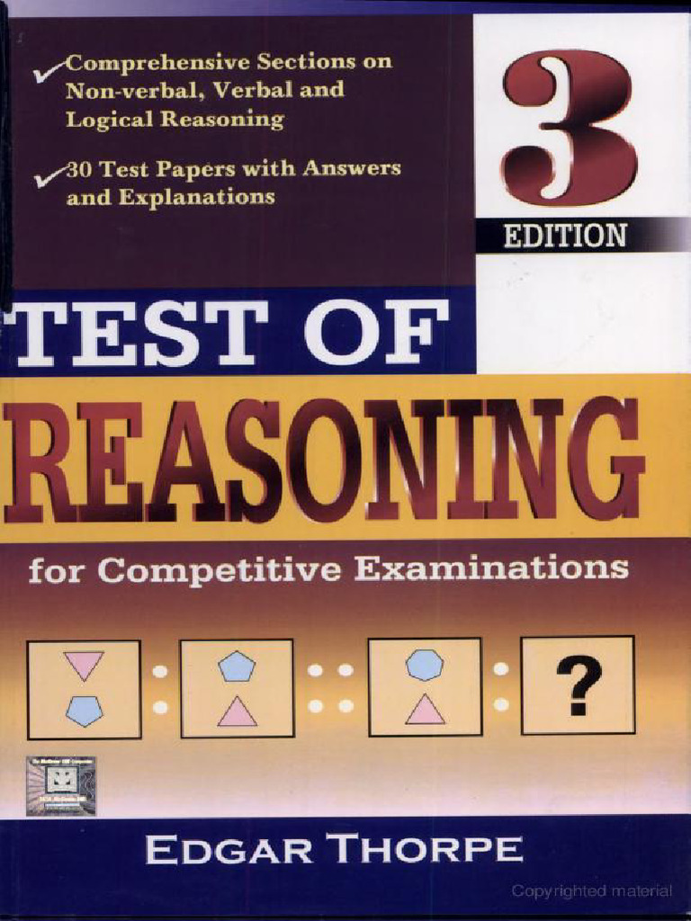 Test of Reasoning For Competitive Examinations (PDFDrive) | PDF