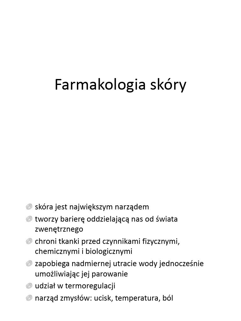 Farmakologia Skóry | PDF