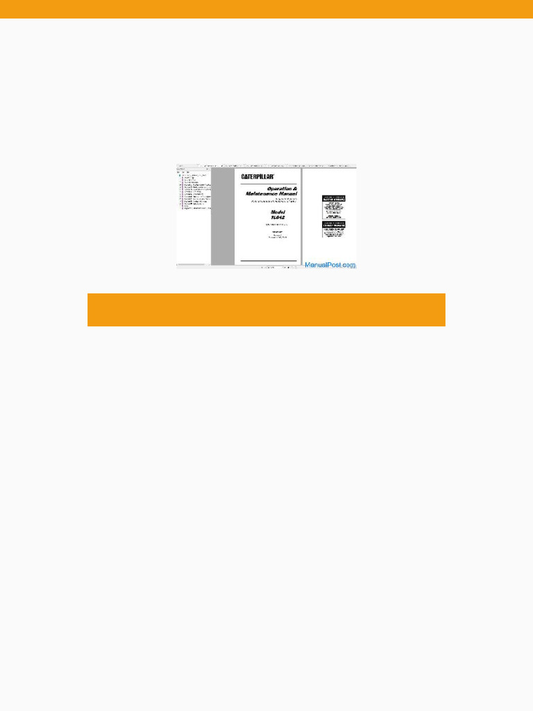 Cat Telehandler Tl642 TBK Operation Parts and Maintenance Manual | PDF