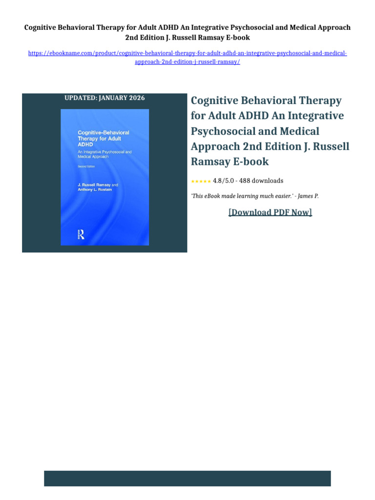 Cognitive Behavioral Therapy For Adult ADHD An Integrative Psychosocial ...