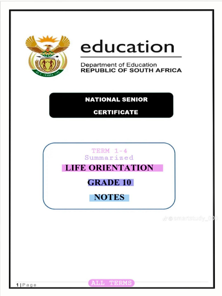 Lo Notes Grade 10 | PDF