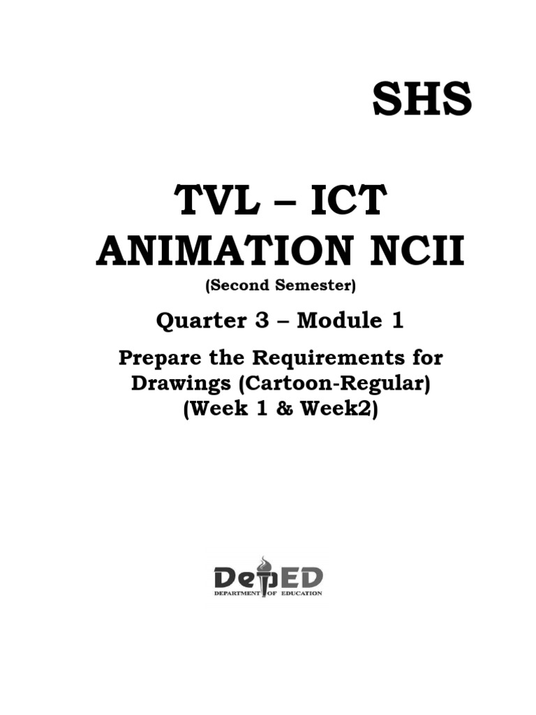 TVL Ict Animation-Ncii Q3 Module1 Week-1-2 | PDF | Drawing | Animation