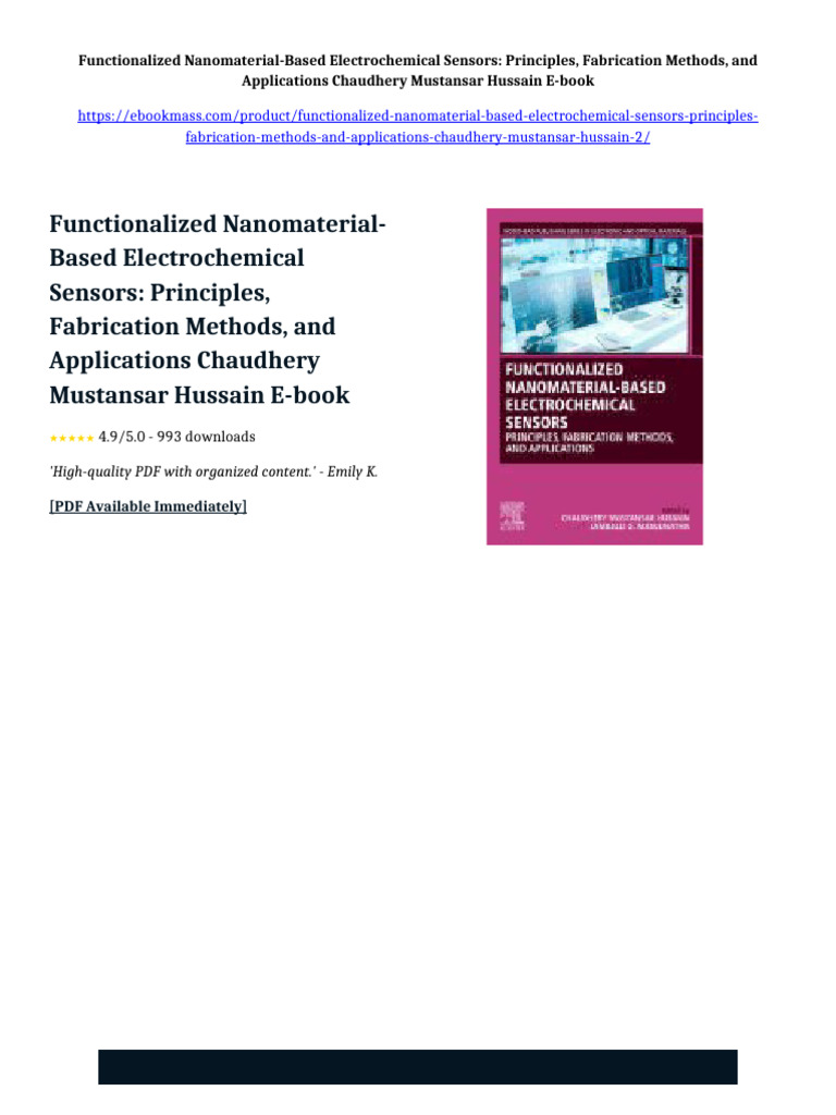 Functionalized Nanomaterial-Based Electrochemical Sensors: Principles ...