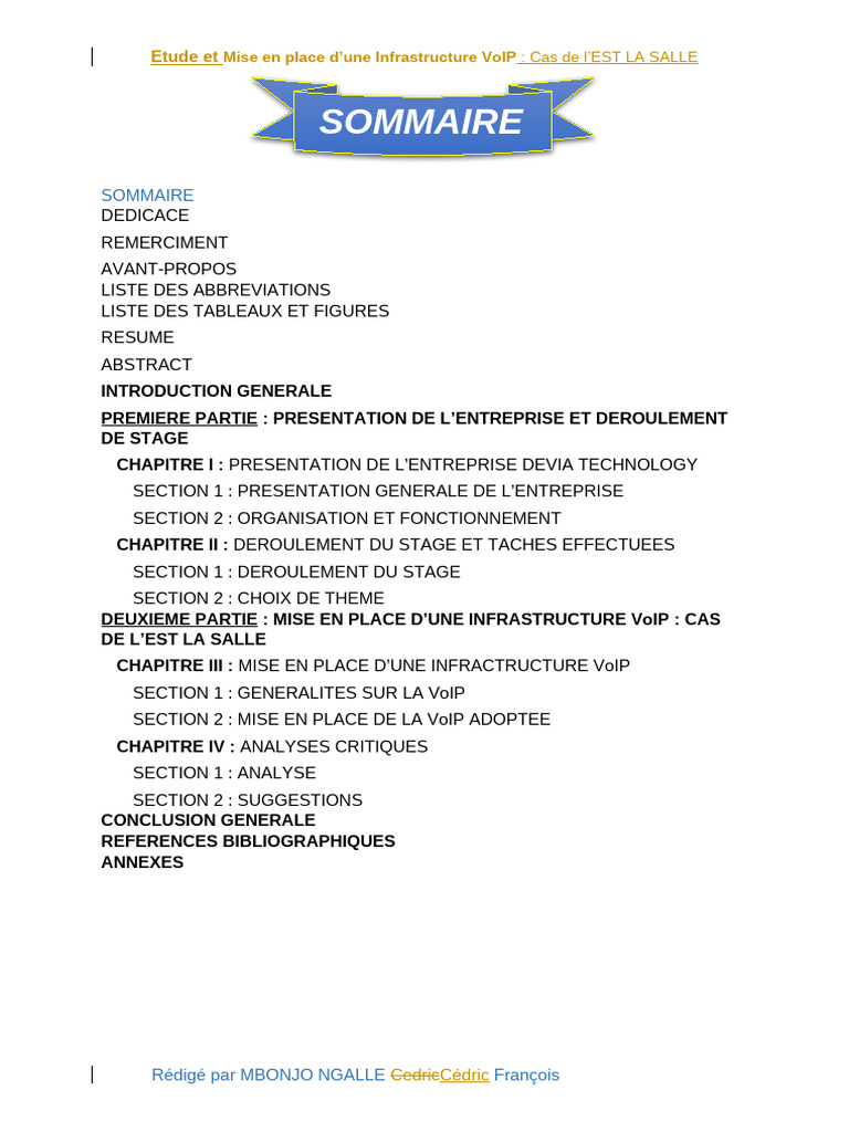 Rapport de Stage Mbonjo Cedric 1.2 - Corr | PDF | séance d'initiation ...