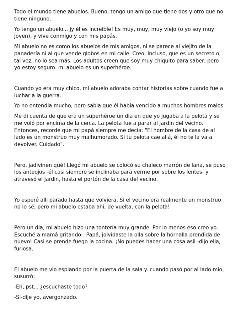 Mi Ebuelo Texto | PDF