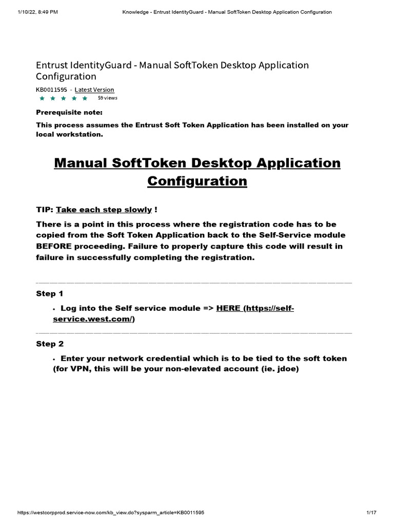 Knowledge - Entrust IdentityGuard - Manual SoftToken Desktop ...