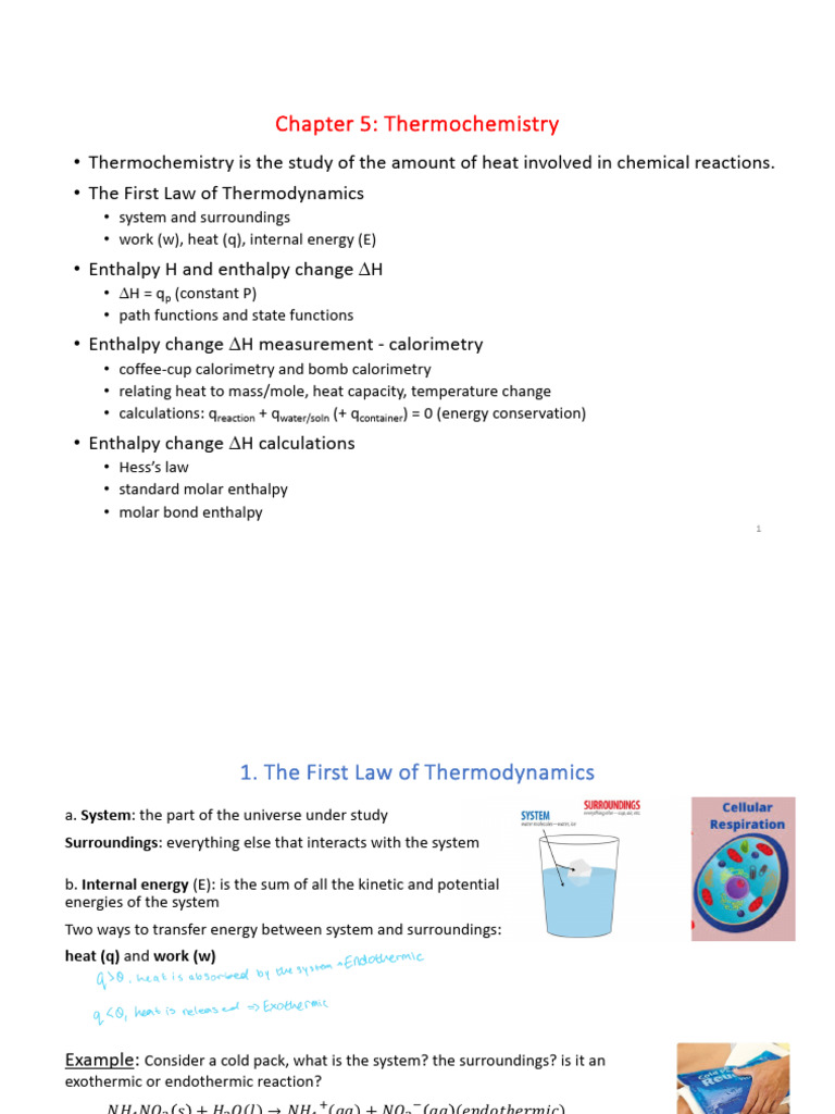 Ch5 Lecture Notes Project | PDF | Heat | Enthalpy