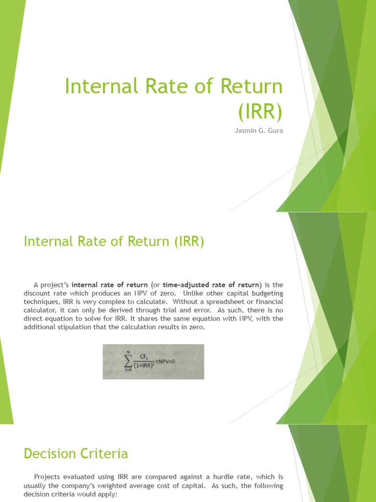 IRR-7 | PDF | Internal Rate Of Return | Net Present Value