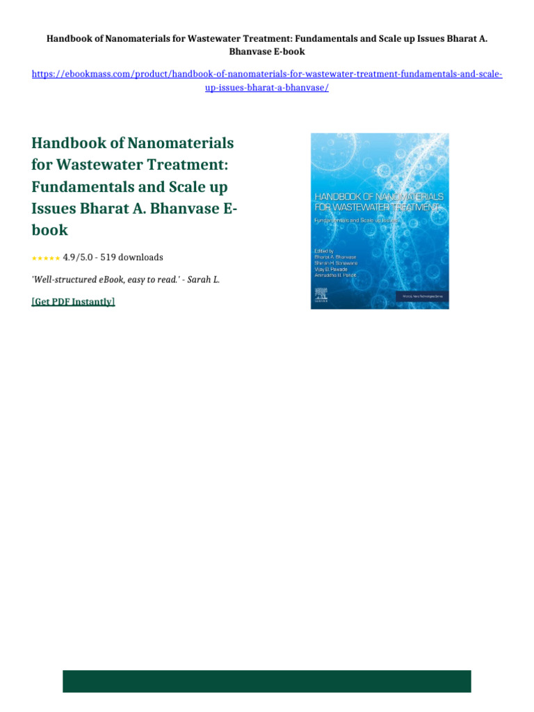 Handbook of Nanomaterials for Wastewater Treatment: Fundamentals and ...