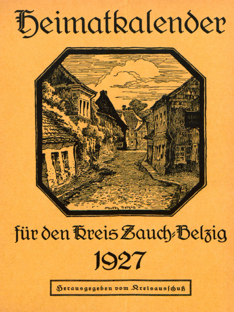 Heimatkalender Für Den Kreis Zauch-Belzig 1927 | PDF