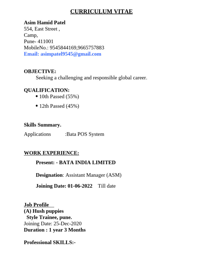 Asim Resume | PDF