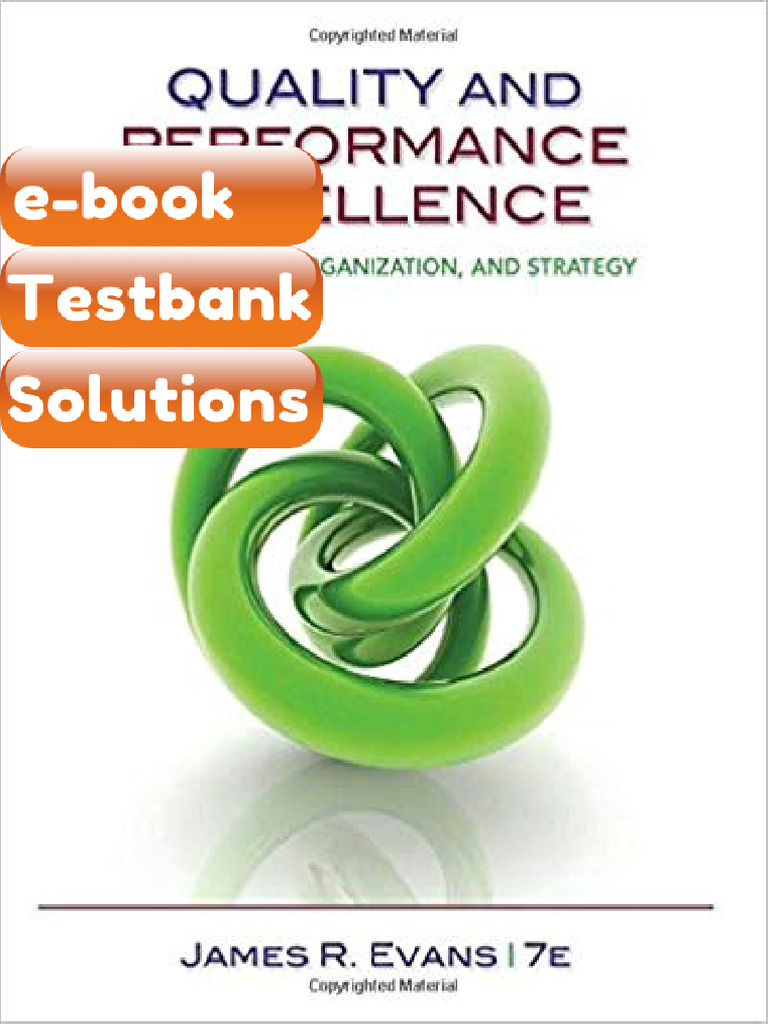 Ebook & Testbank Quality and Performance Excellence 7th Edition by ...