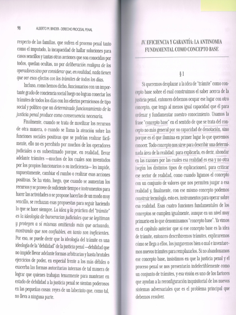 Binder. Eficiencia y Garantía La Antinomia Fundamental Como Concepto ...