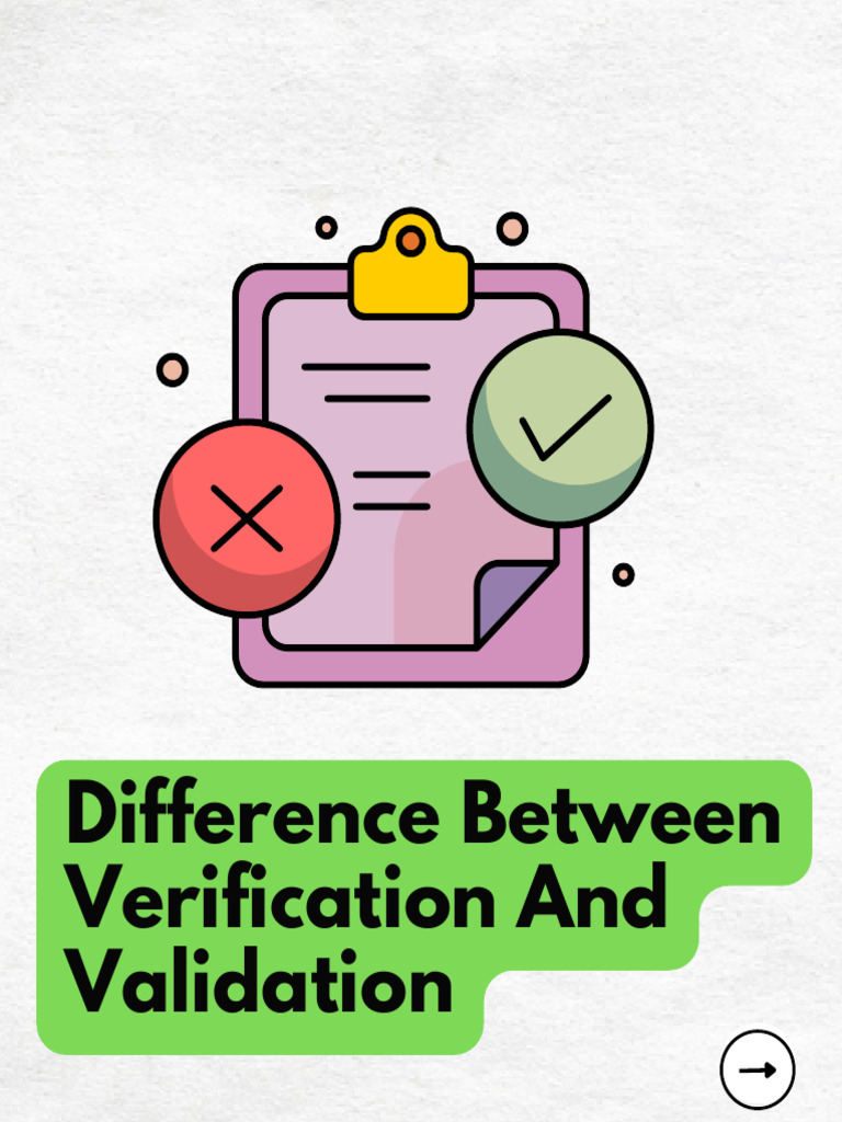 Difference Between Verification and Validation | PDF | Verification And ...