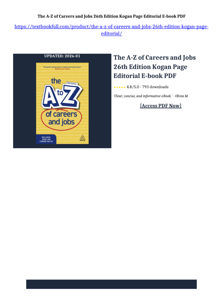 The A-Z of Careers and Jobs 26th Edition Kogan Page Editorial eBook ...