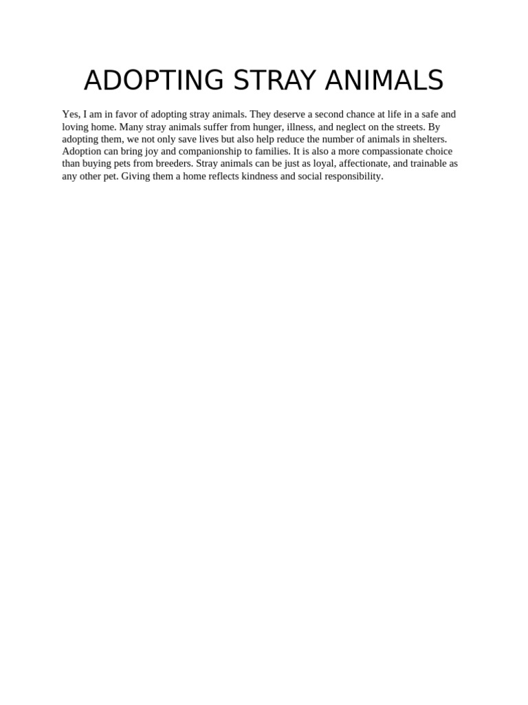 Stray Animals | PDF