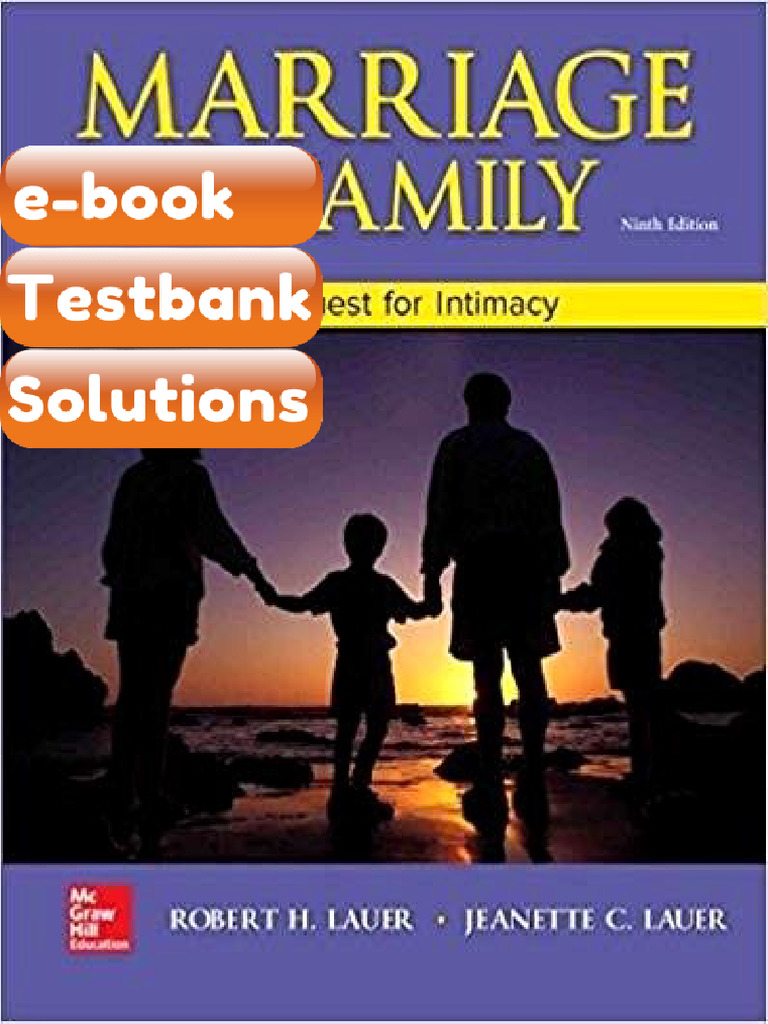 Marriage and Family the Quest for Intimacy 9th Edition by Robert Lauer ...