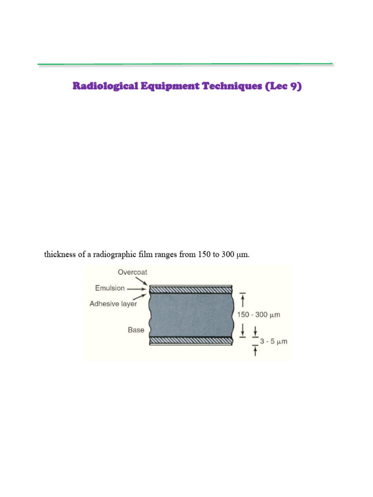 2- Intensifying Screens and Film | PDF | Radiography | X Ray