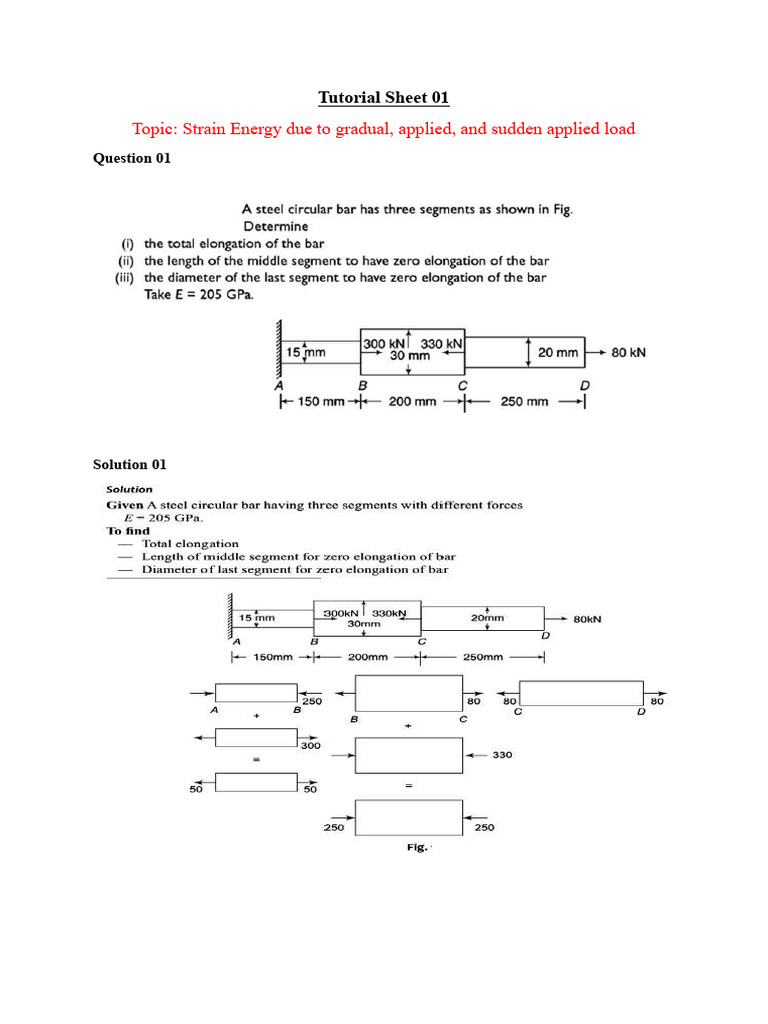 Tutorial 01 | PDF | Stress (Mechanics) | Continuum Mechanics
