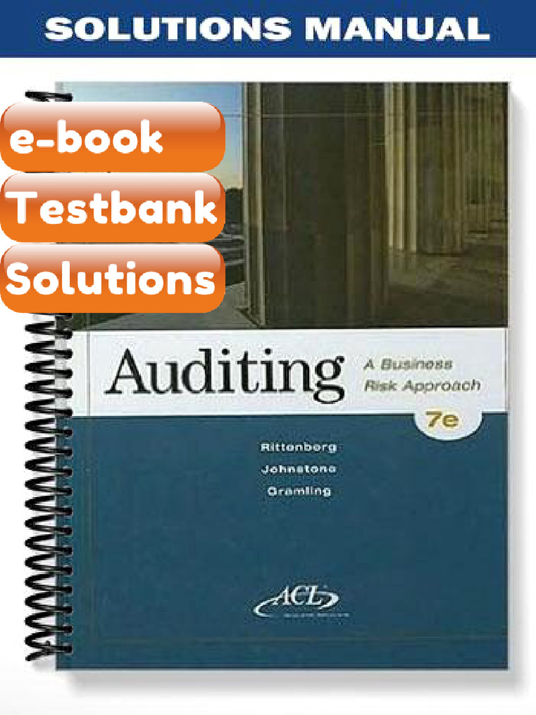 Auditing 7th Edition by Gramling Testbank & eBook | PDF