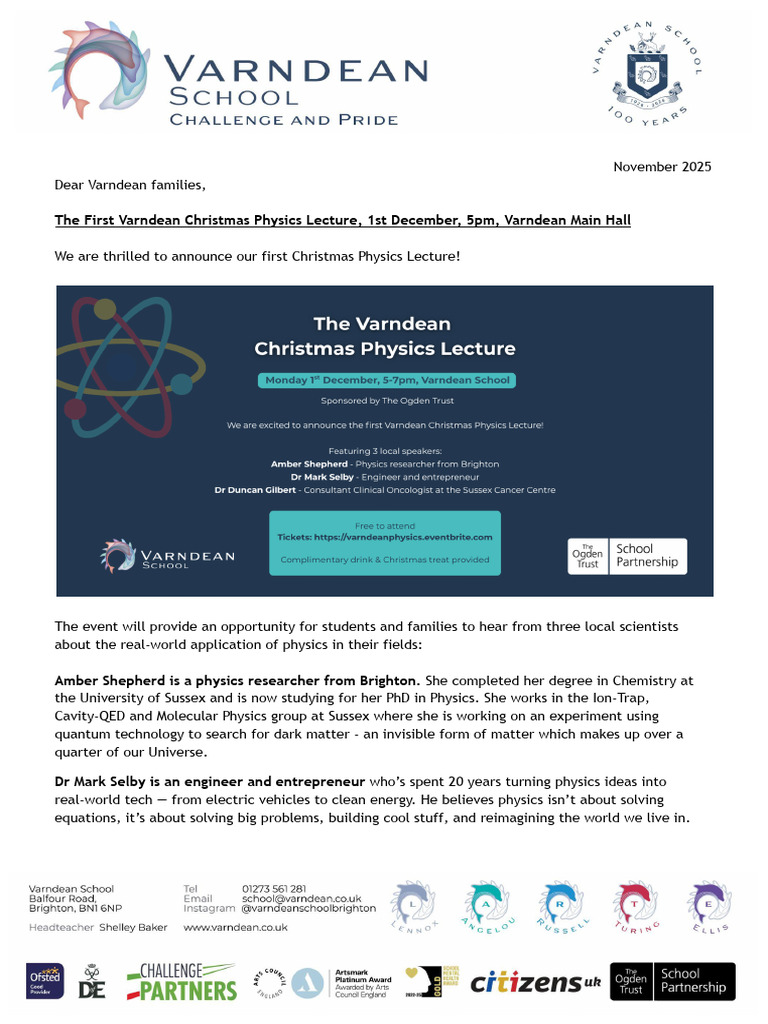 The Varndean Christmas Physics Lecture 1st December 2025 2 | PDF