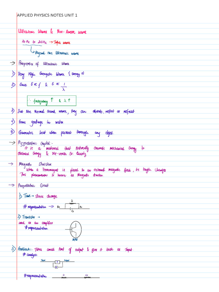 Applied Physics Notes Unit 1 | PDF