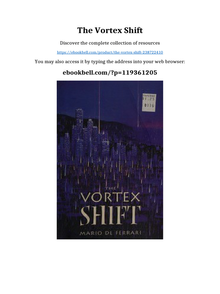 The Vortex Shift PDF Available | PDF | Muhammad | Ali