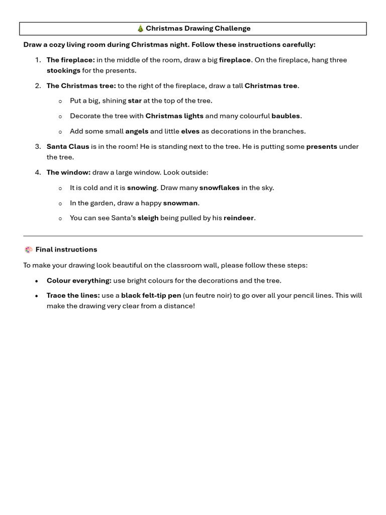 ?christmas Drawing Challenge | PDF