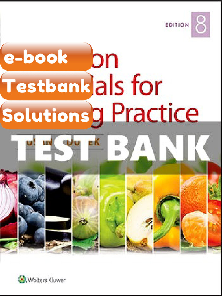 Testbank Nutrition Essentials for Nursing Practice 8 Ed Dudek Fast ...