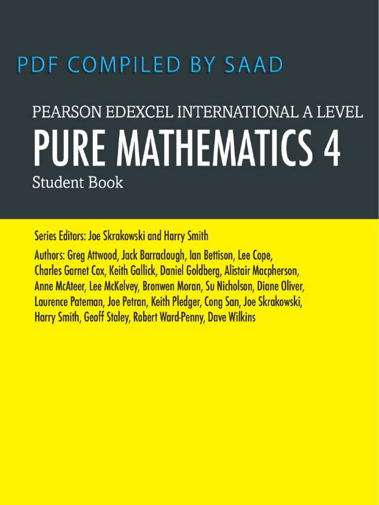 Edexcel International A Level Mathematics Pure 4 Mathematics Student ...
