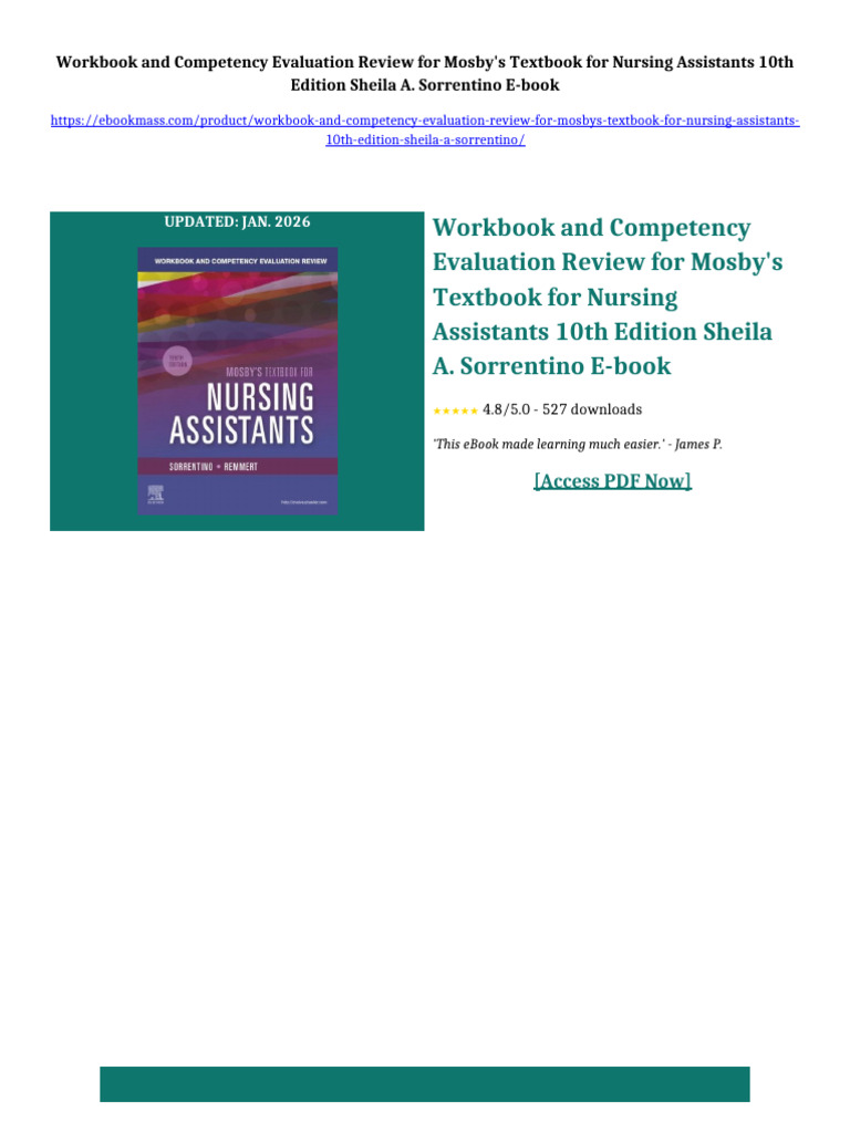 Workbook and Competency Evaluation Review For Mosby's Textbook For ...
