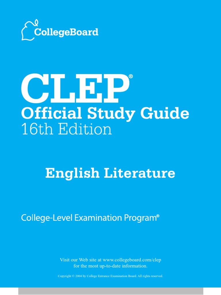 Clep College Exam - English Literature | PDF | Test (Assessment) | Essays