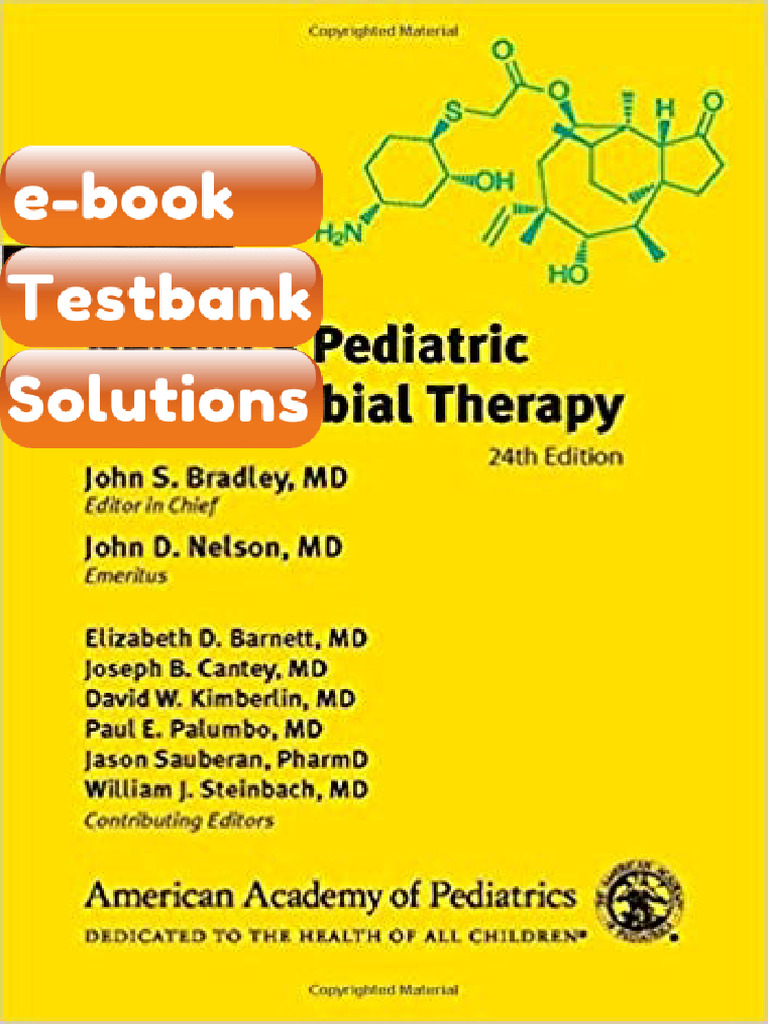 Nelson s Pediatric Antimicrobial Therapy 2018 by John S Bradley MD John ...