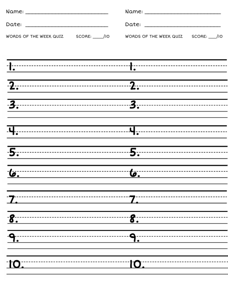 Words of The Week 1st Grade | PDF | Chess Theory | Chess