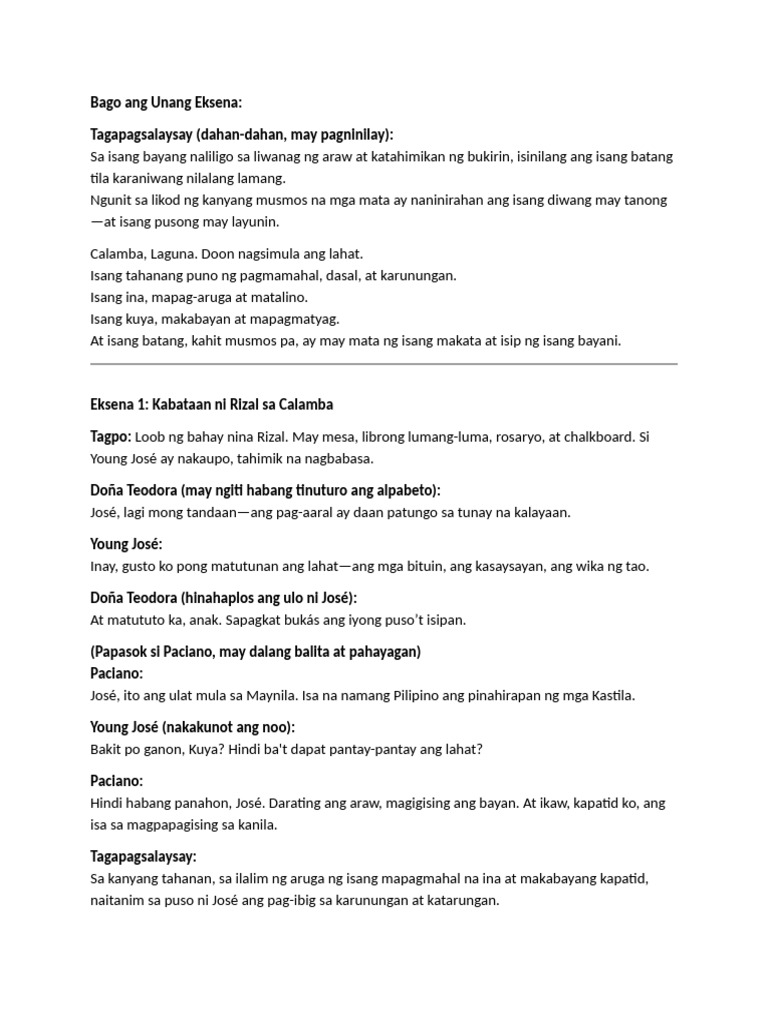 Rizal Script 2 | PDF
