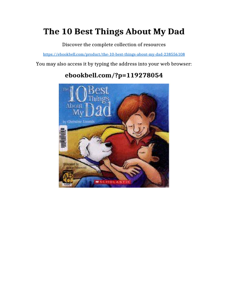 The 10 best things about my dad Full Chapters Included | PDF ...