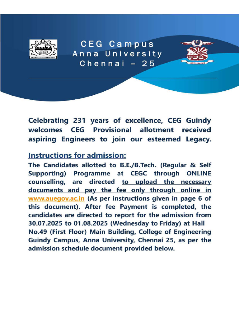 CEG UG Instruction | PDF