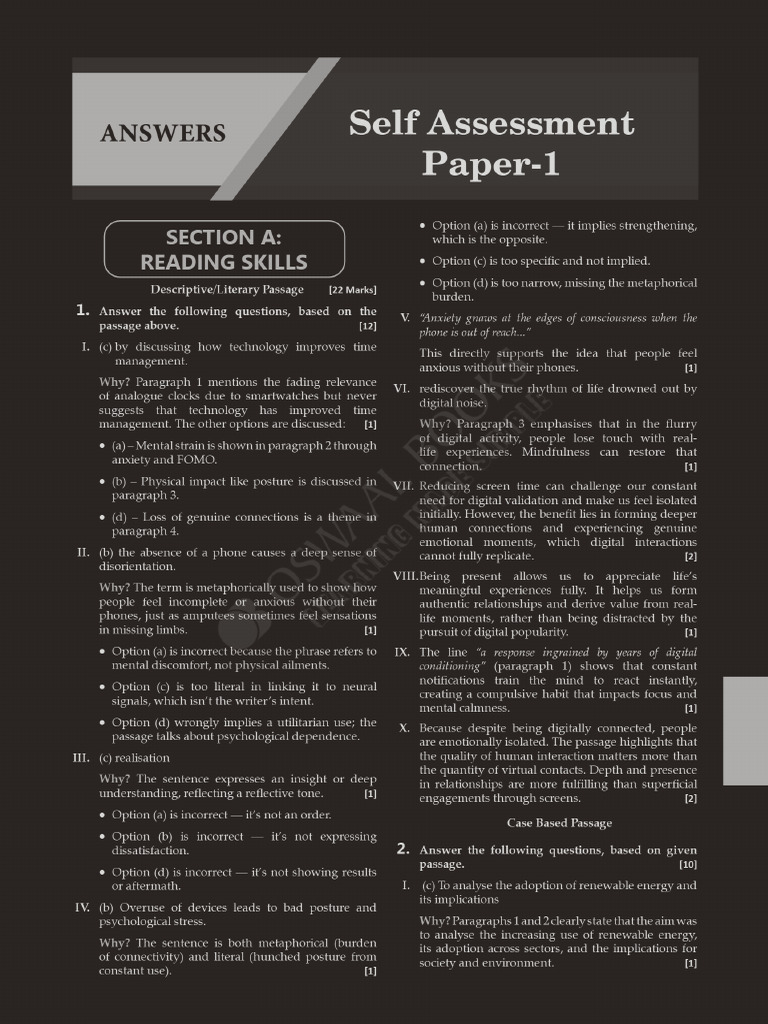 Self Assessment Paper-1 | PDF