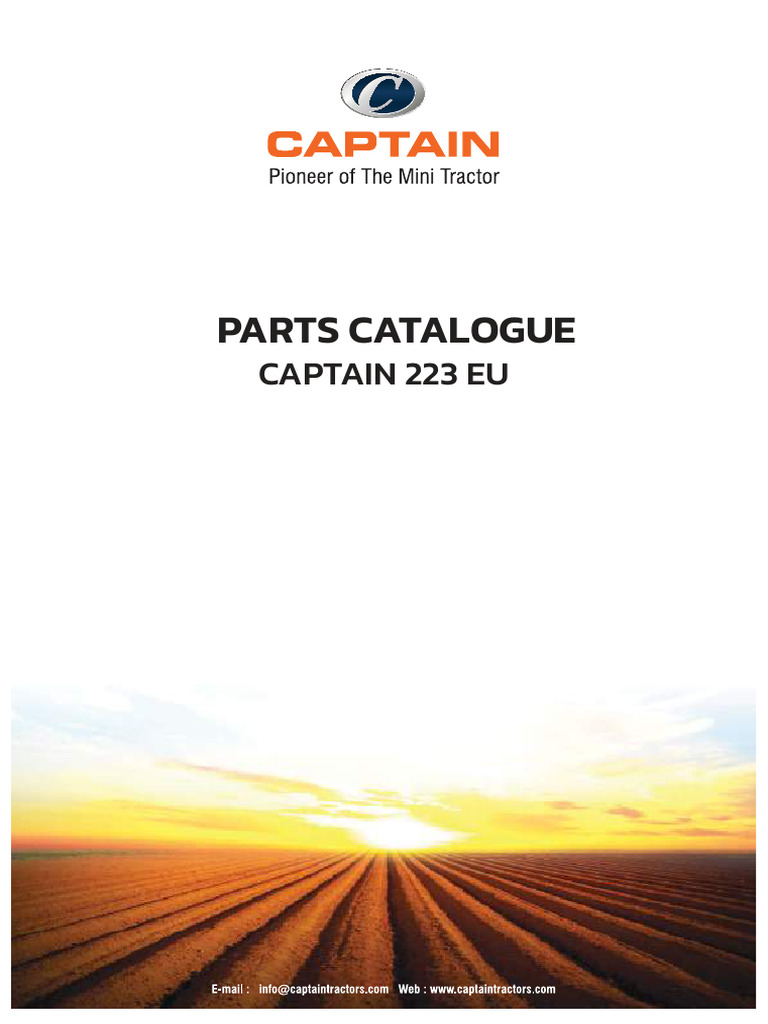 Captain 223 Tractor Parts Catalogue | PDF | Axle | Screw