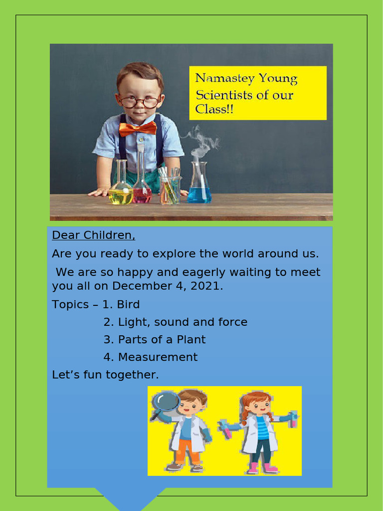 Class 3 Science Pamphlet | PDF