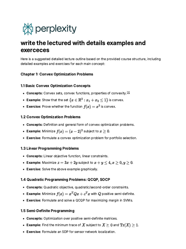 Write the Lectured With Details Examples and Exerc | PDF | Mathematical ...