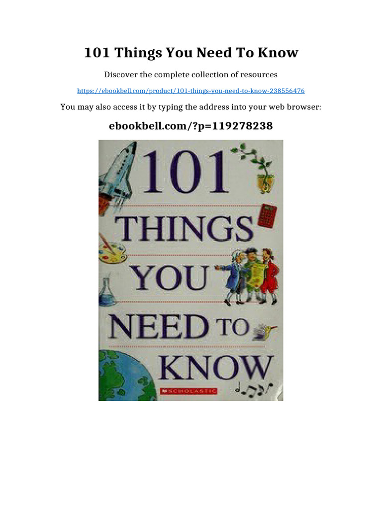 101 Things You Need To Know Full Chapters Included | PDF | Soil ...