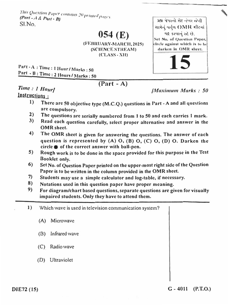 GSEB HSC Physics Questions Paper 2025 - 1768654362822 | PDF | Isotope ...