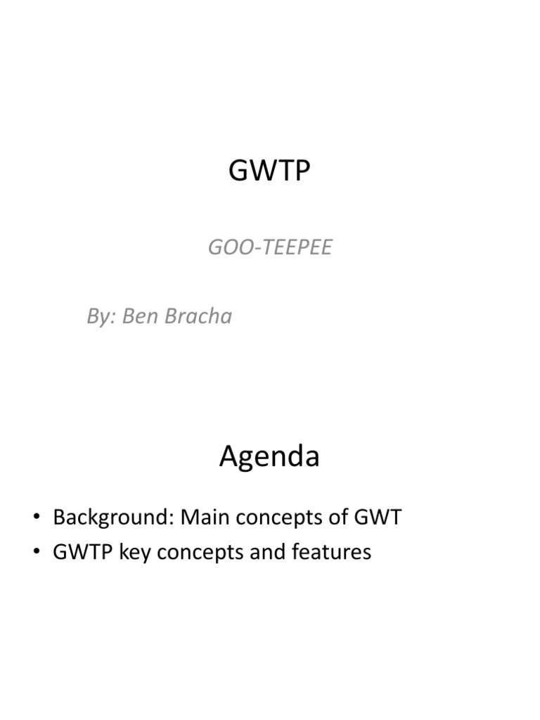 GWTP | PDF | Interface (Computing) | Java (Programming Language)
