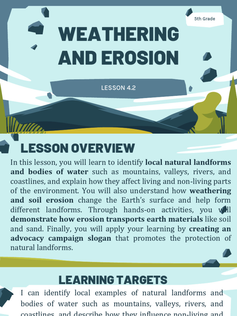 LESSON 4.2 - WEATHERING and EROSION | PDF | Erosion | Physical Geography