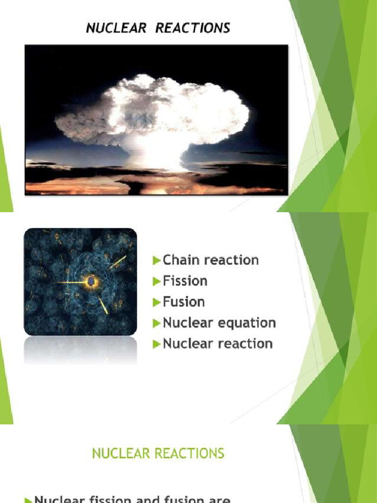 Nuclear Reactions PPTX | PDF